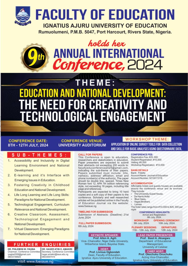 ANNUAL INTERNATIONAL CONFERENCE 2024 – Journal of Education & Society